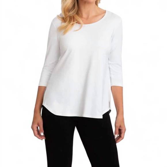 Sympli | Tops | New Sympli Go To Classic Relax 34 Sleeve Top In Ivory ...